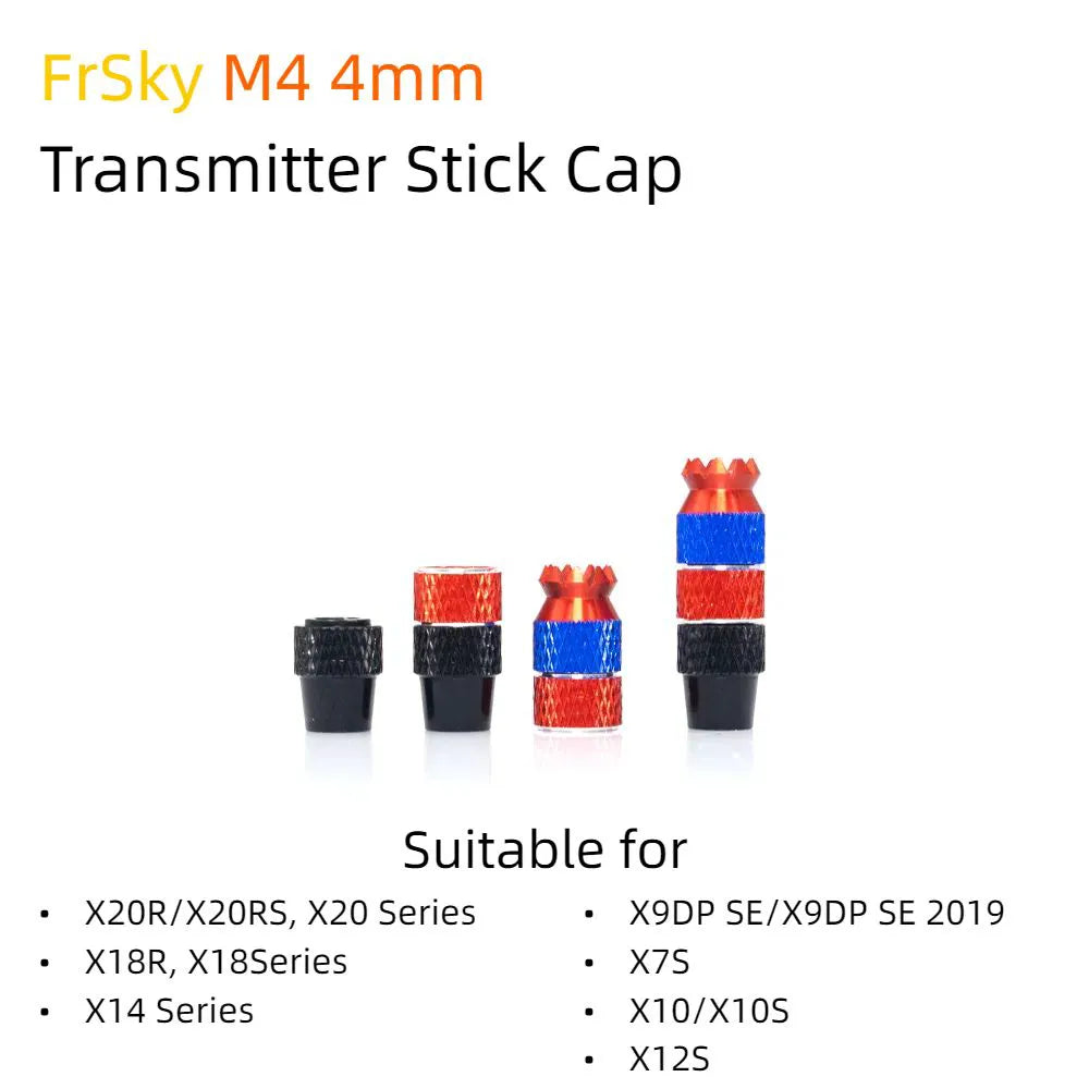 FrSky M4 4mm CNC Aluminum Gimbal Stick Ends Transmitter Stick Cap ...